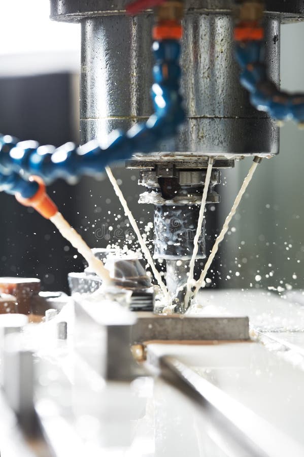 Metal Blank Machining Process Stock Image - Image of close ...