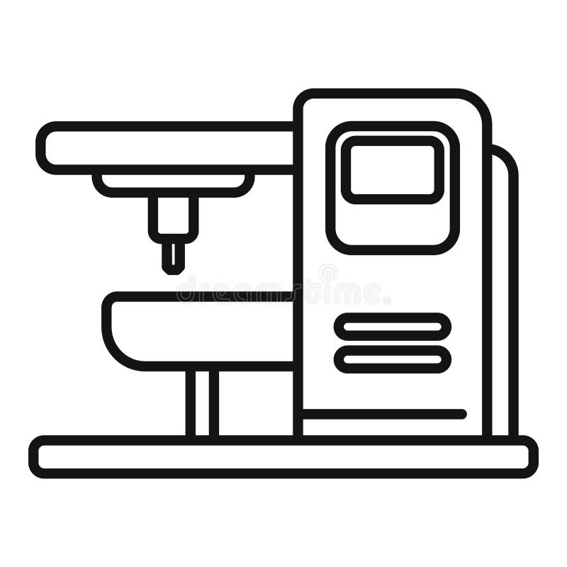 Milling Panel Machine Icon Outline Vector. Center Gear Stock Vector ...
