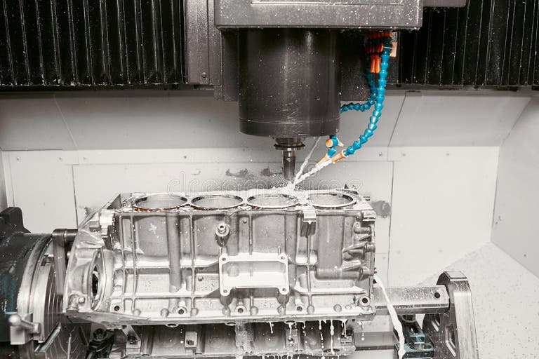 Milling Process of Metalworking. Industrial Metal Processing with CNC ...