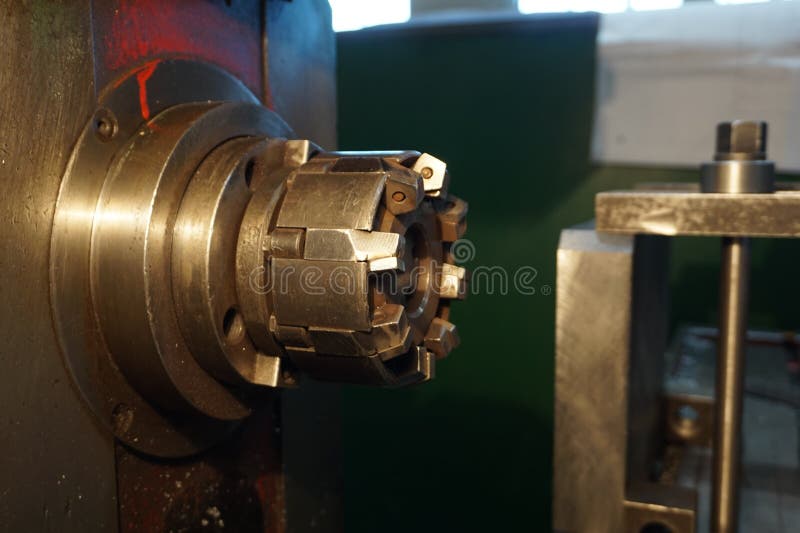 Milling Work on the Machine in Industrial Production. Metal Cutting ...