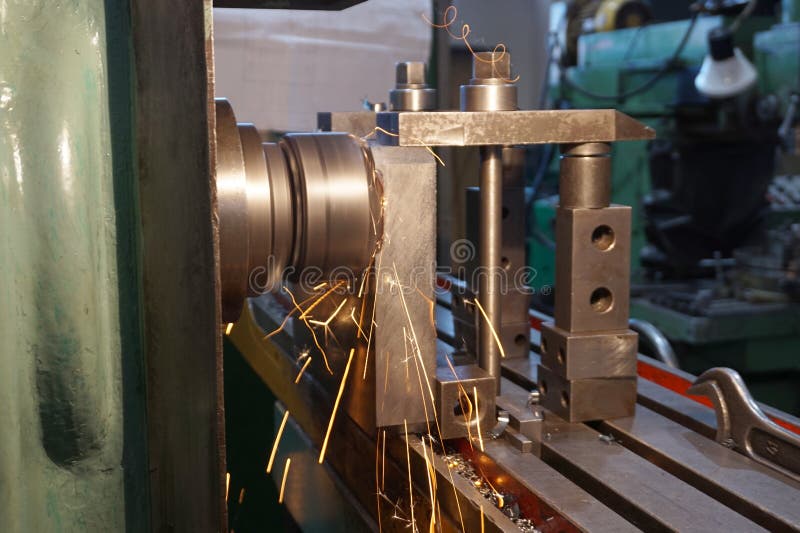 Milling Work on the Machine in Industrial Production. Metal Cutting ...