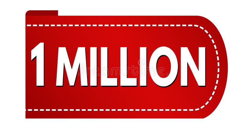 1 million sign or stamp stock vector. Illustration of badge - 131585423