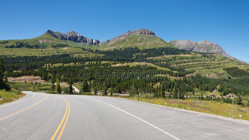 Million Dollar Highway at Molas Pass, Colorado Stock Photo - Image of ...