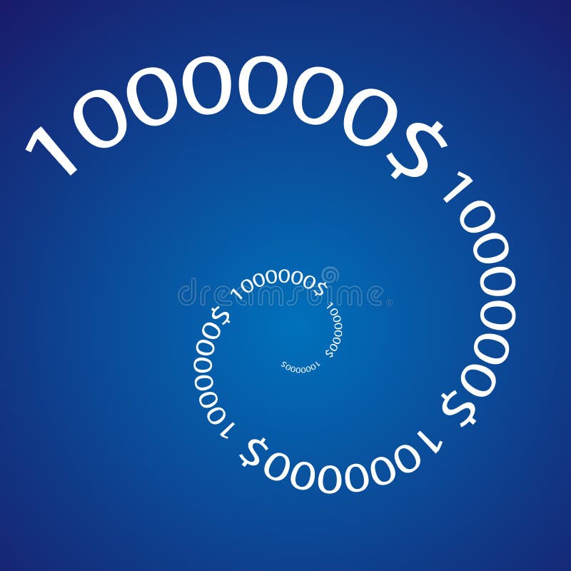 Million dollar number stock vector. Illustration of twisted - 93159711