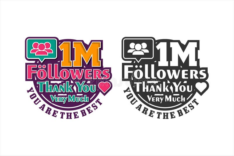 Million Follower Thank You Design Premium Stock Vector - Illustration ...