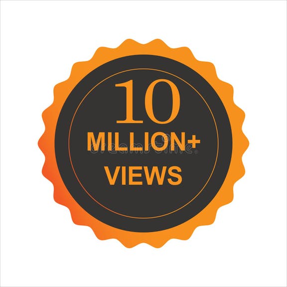 10 Million Views Vector Post 10 Million Celebration Icon, Sticker, with ...