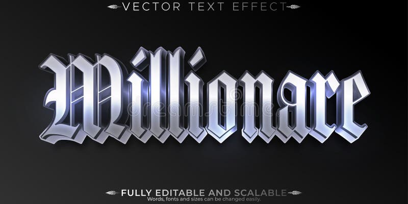 Millionaire Editable Text Effect, Editable Rich and Wealth Text Style ...