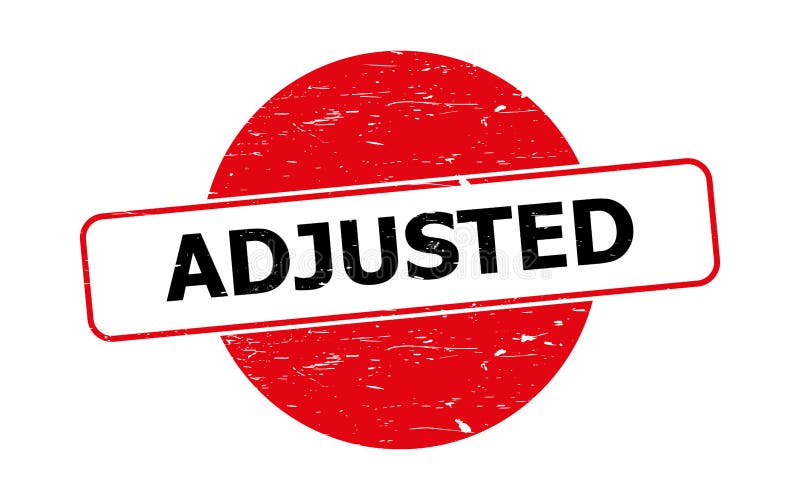 Adjusted Stamp. Adjusted Label. Round Grunge Sign Stock Vector ...