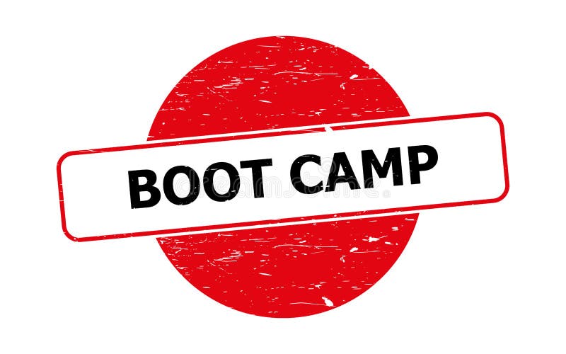 BOOT CAMP Text Written on Green Grungy Round Stamp Stock Illustration ...