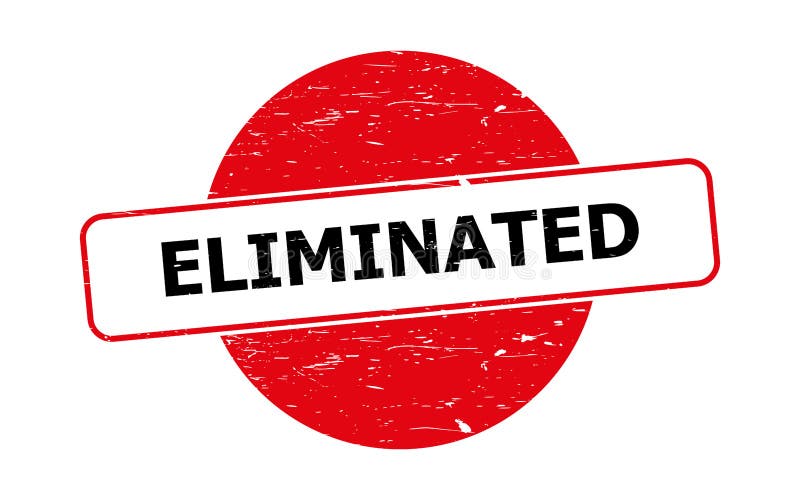 Eliminated stamp on white stock illustration. Illustration of croak ...