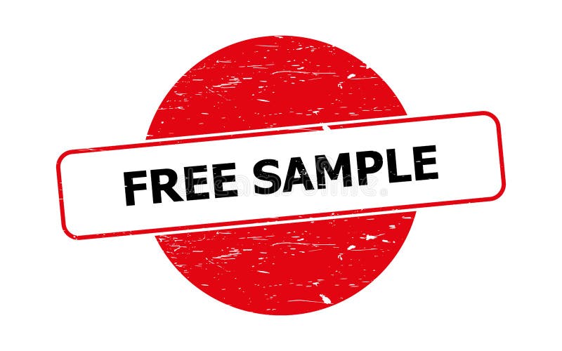 Free sample stamp on white stock illustration. Illustration of mark ...