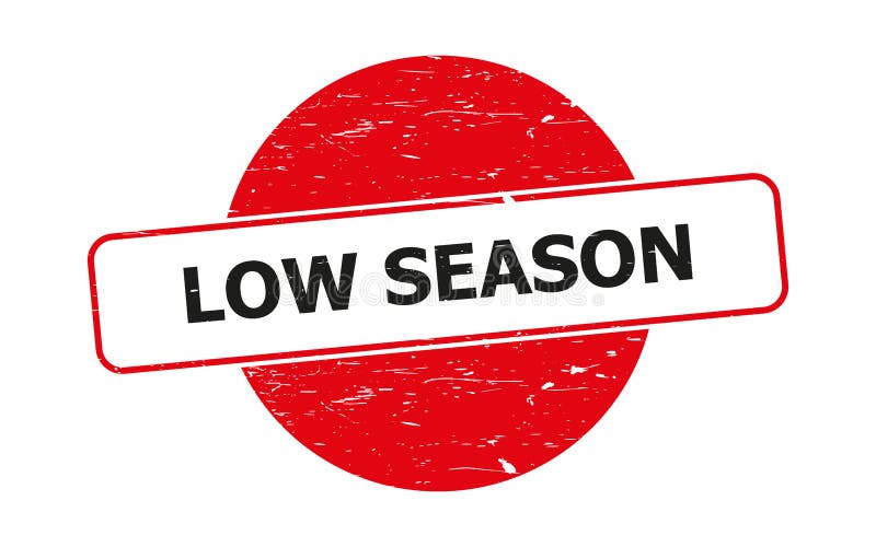 Low season stamp on white stock illustration. Illustration of banner ...