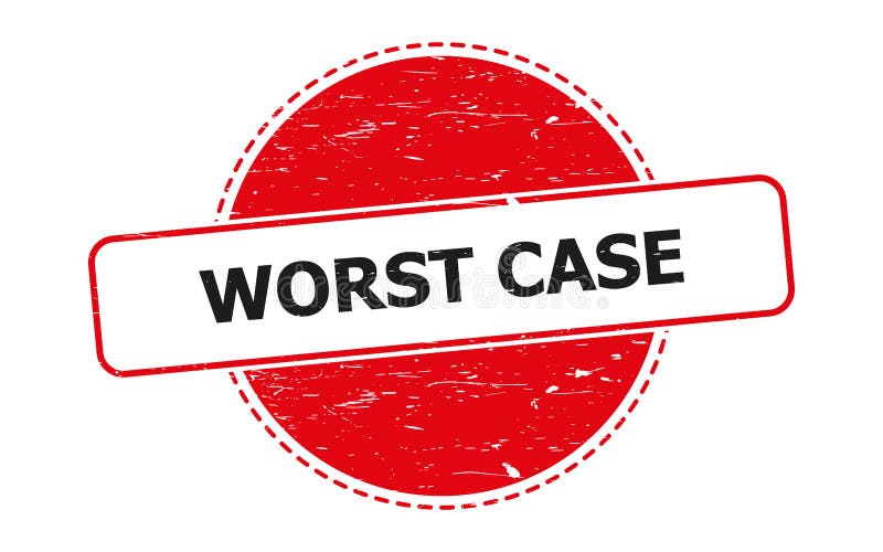 WORST CASE Text Written on Red Grungy Round Stamp Stock Illustration ...