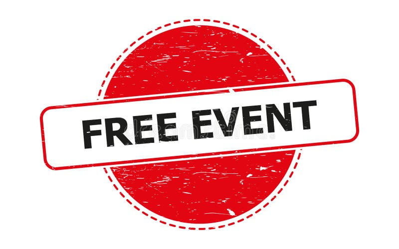 Free event stamp on white stock illustration. Illustration of signs ...