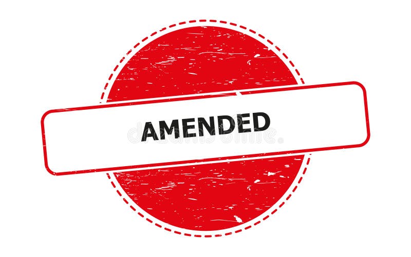 Amended stamp on white stock illustration. Illustration of modification ...