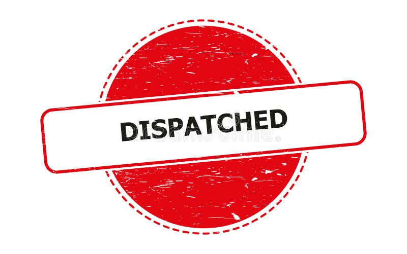 Dispatched stamp on white stock illustration. Illustration of warehouse ...