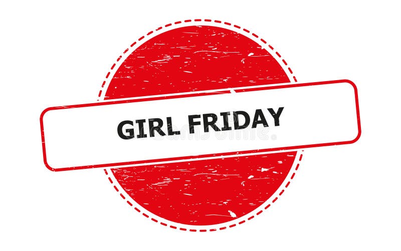 Girl friday stamp on white stock illustration. Illustration of ...