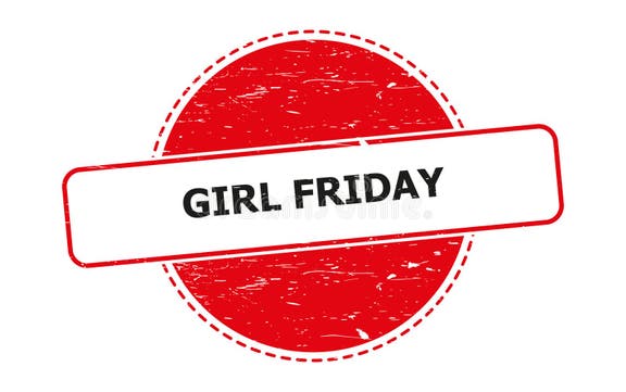 Girl friday stamp on white stock illustration. Illustration of ...