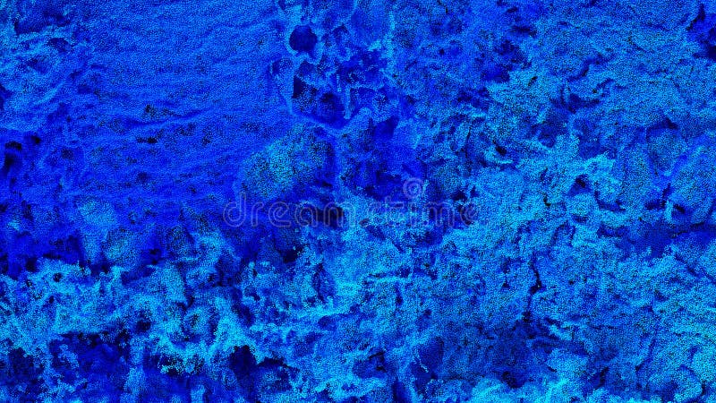 Millions of Tiny Blue Particles Filling the Screen with Many Waves and ...