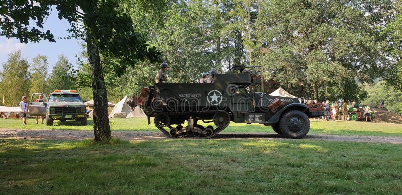 Millitary Army Lorry Halftrack Chassis Editorial Photo - Image of ...