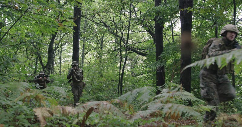Millitary Operation with Gorup of Soliders Attacking Enemy Line in ...