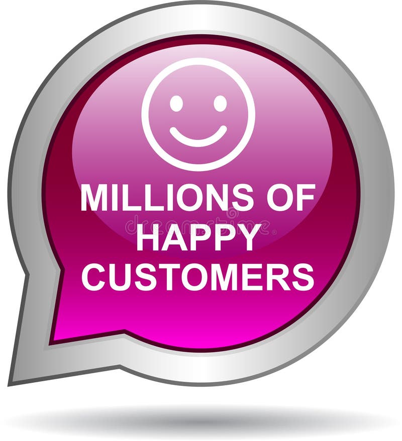 Clientes Felices, Icono De La Satisfacción Del Cliente Ilustración del ...