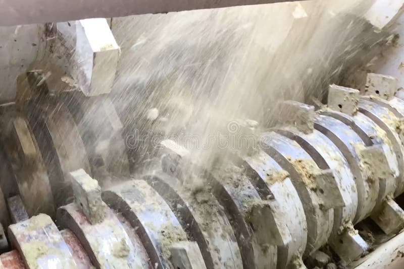 Millstone of the Machine for Grinding Clay. Factory for Producti Stock ...