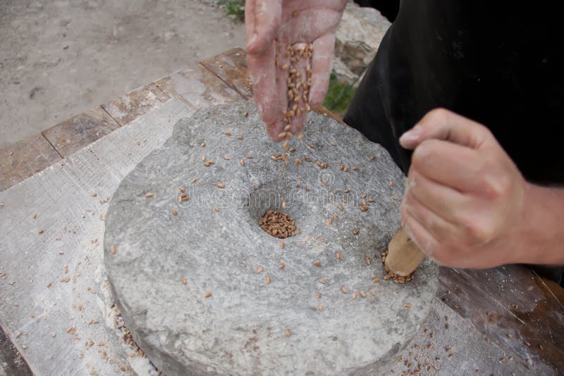 Millstone stock image. Image of rock, grinding, details - 34782007