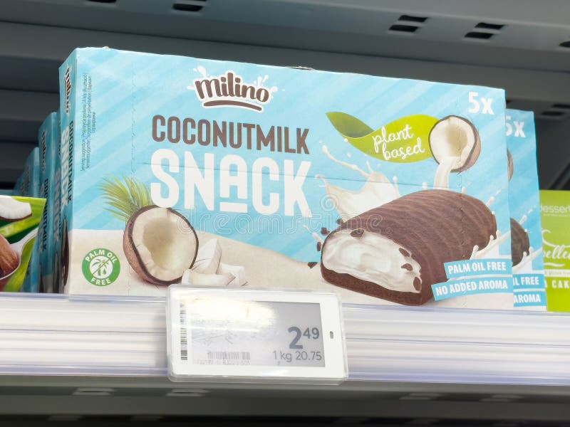 Milmo Coconut Milk Snack Box on Grocery Shelf Editorial Image - Image ...