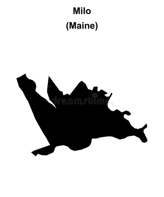 Milo outline map stock vector. Illustration of cartography - 387372755