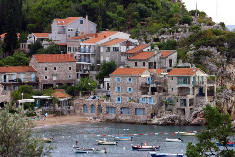 Milocer stock image. Image of house, stone, water, attraction - 21564277