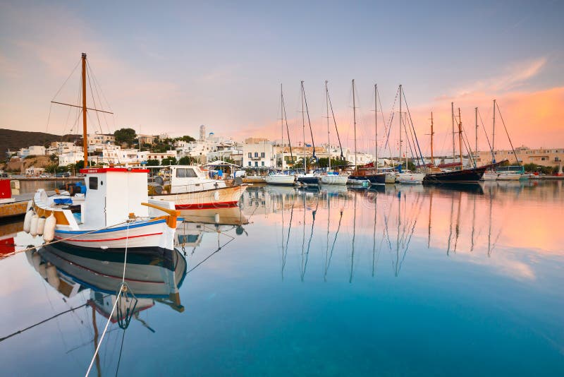 Milos island. editorial stock photo. Image of yachts - 61742758