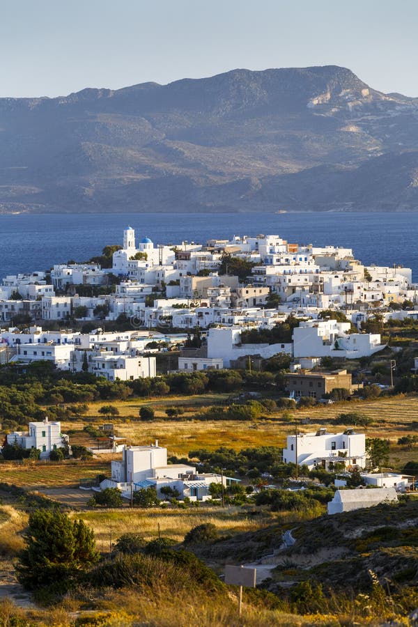 View Of Adamantas Village From The Sea Stock Image - Image of adamas ...