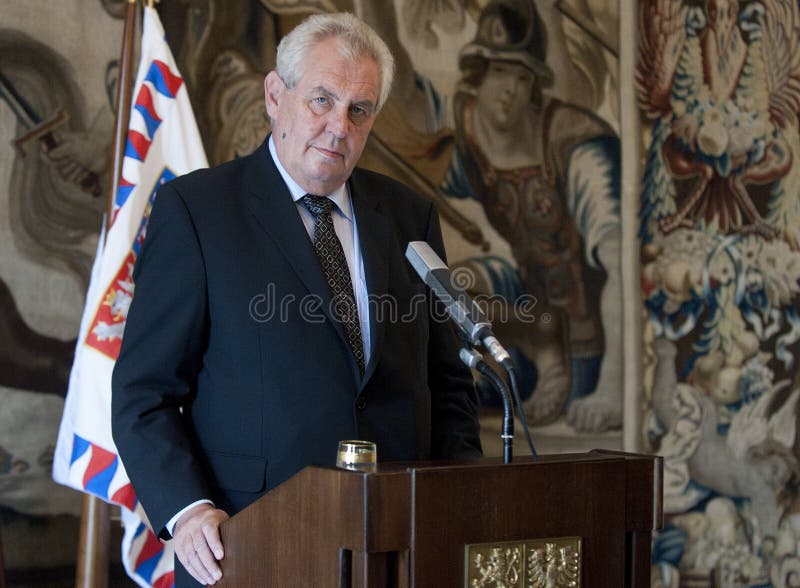 Milos Zeman editorial stock photo. Image of european - 33157368