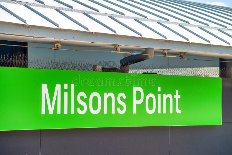 Milsons Point Boat Stop Sign in Sydney Stock Photo - Image of sign ...