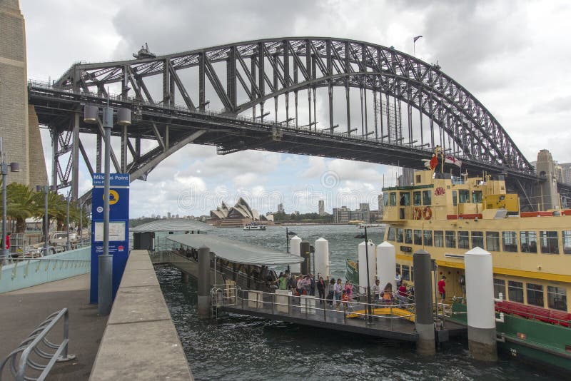 Milsons Point Ferry wharf editorial photography. Image of landscape ...