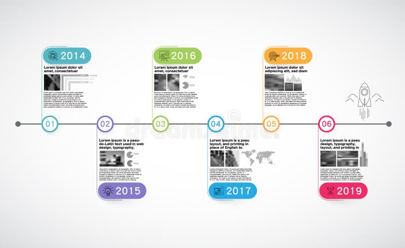 Infographic Företagskretsschema- Och Milstolpeplan Vektor ...