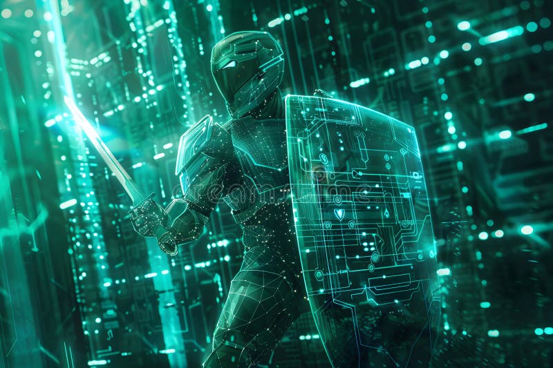 Miltech Concept - Cyber Warrior Stock Photo - Image of firewall ...