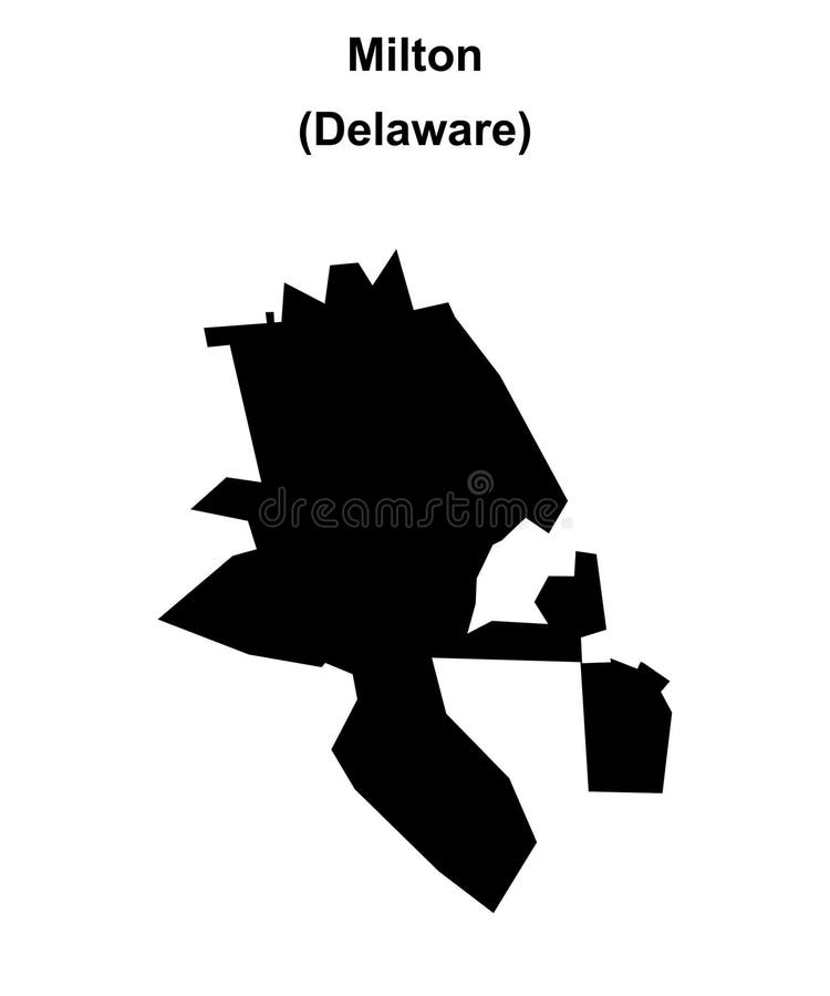 Milton outline map stock vector. Illustration of boundary - 387019114