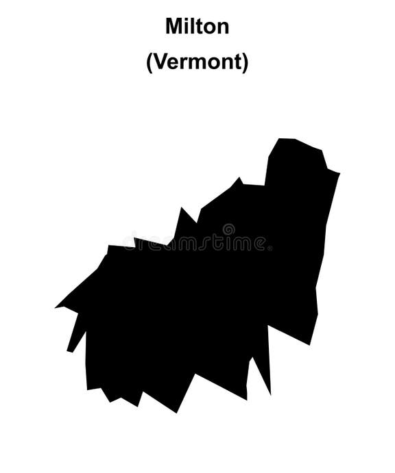 Milton outline map stock vector. Illustration of isolated - 357619681