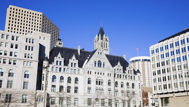 Milwaukee buildings stock image. Image of travel, colored - 13411353