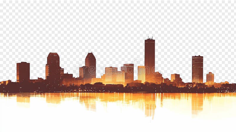 Milwaukee city skyline stock image. Illustration of layout - 341525377