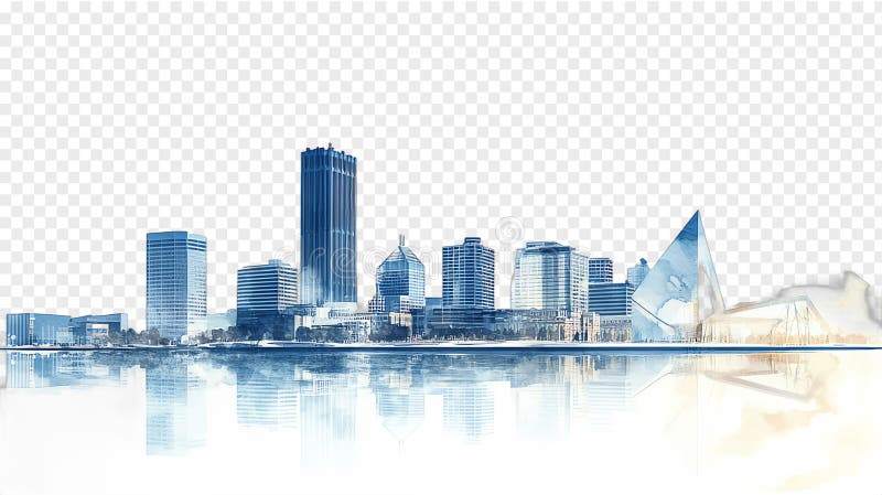 Milwaukee city skyline stock image. Illustration of tower - 341525407