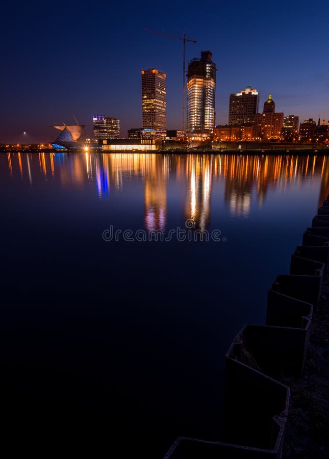 City of Milwaukee skyline. stock image. Image of contemporary - 24932549