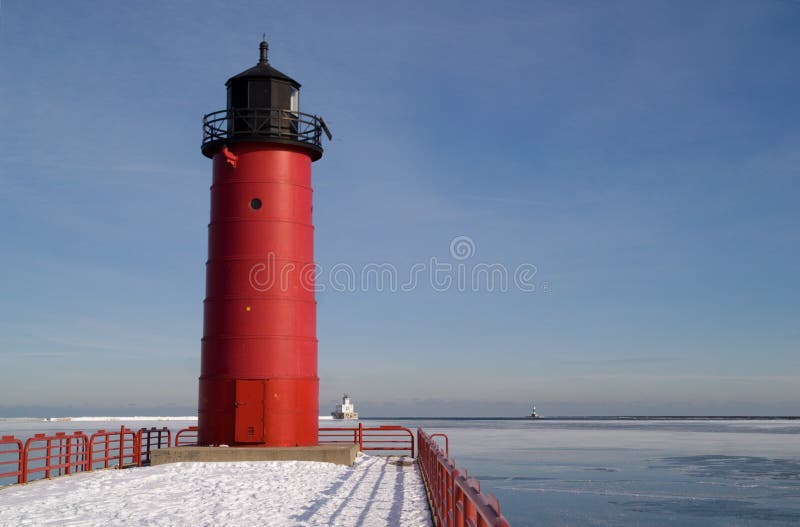 Milwaukee Pierhead Lighthouse Stock Photo - Image of nature, michigan ...
