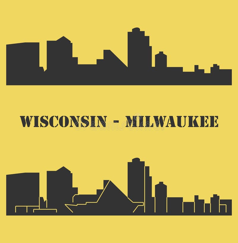 Milwaukee Wisconsin City Silhouette Ilustración del Vector ...