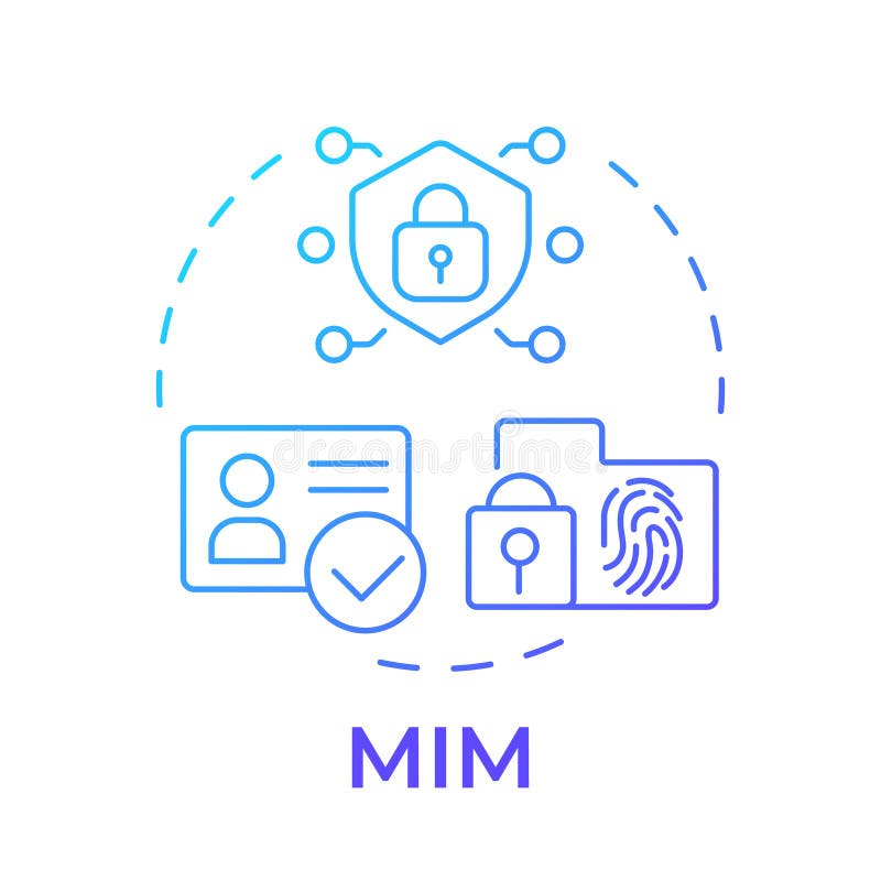 MIM Blue Gradient Concept Icon Stock Illustration - Illustration of ...