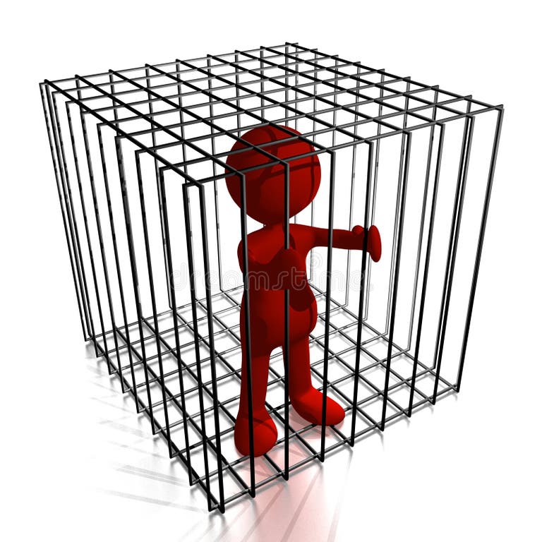 Mim na cadeia ilustração stock. Ilustração de capturado - 10165403