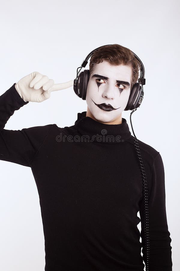 The mime boy stock photo. Image of profession, emotions - 64374092