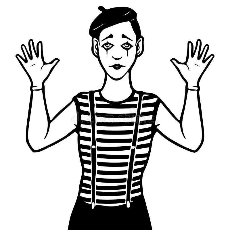 Mime Illustration Stock Vector - Image: 42018362